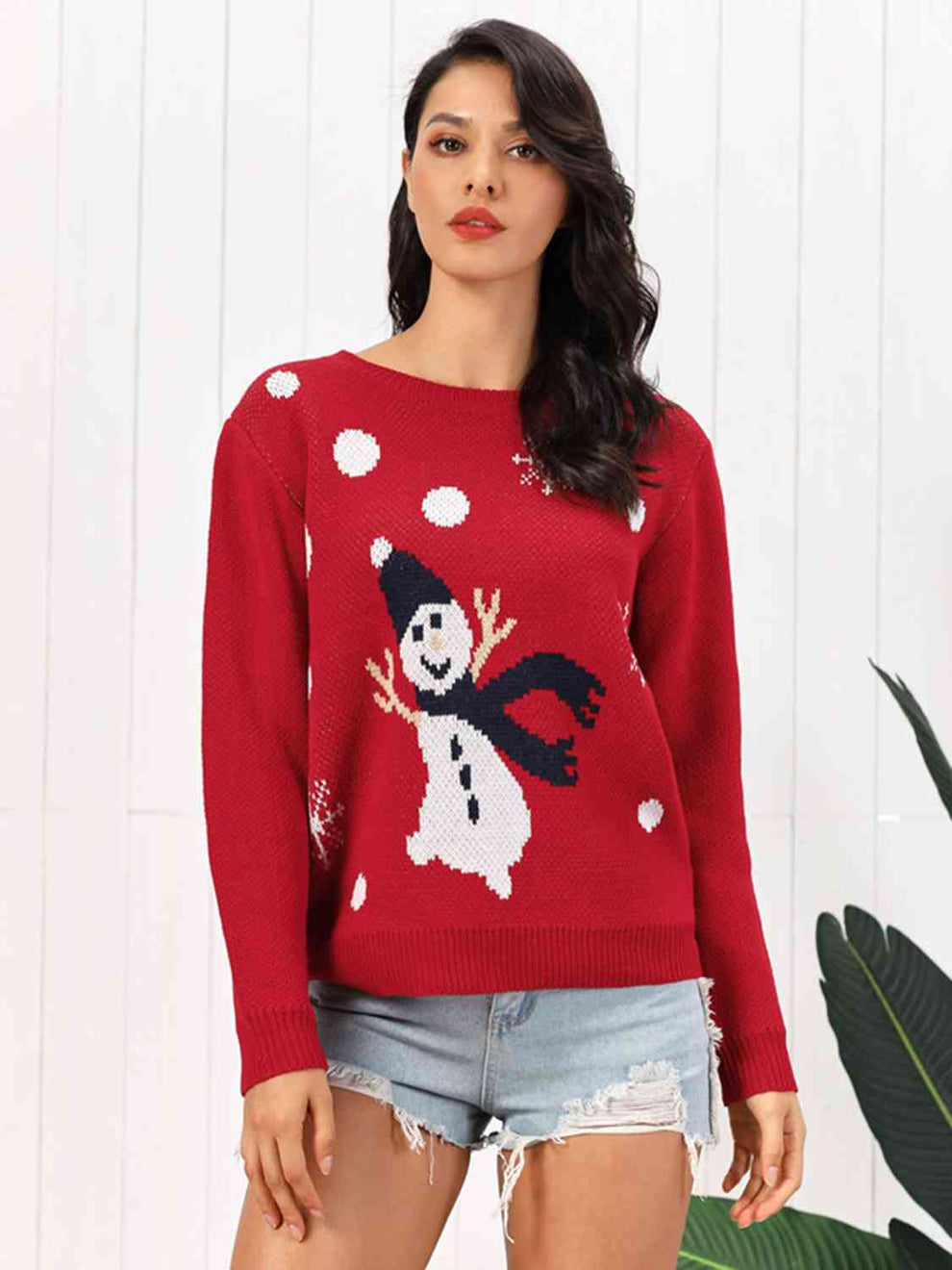 Snowman Round Neck Sweater – Norfolk Wood Shop