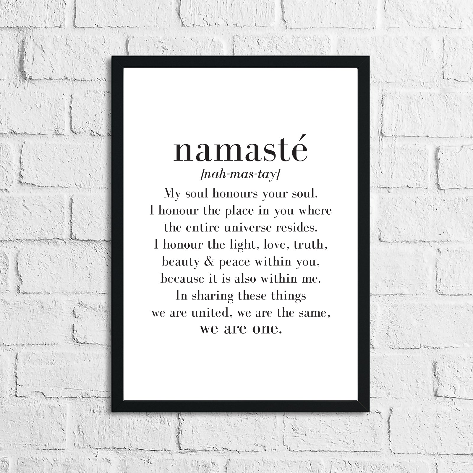 Namaste Definition Inspirational Wall Decor Quote Print by WinsterCrea ...